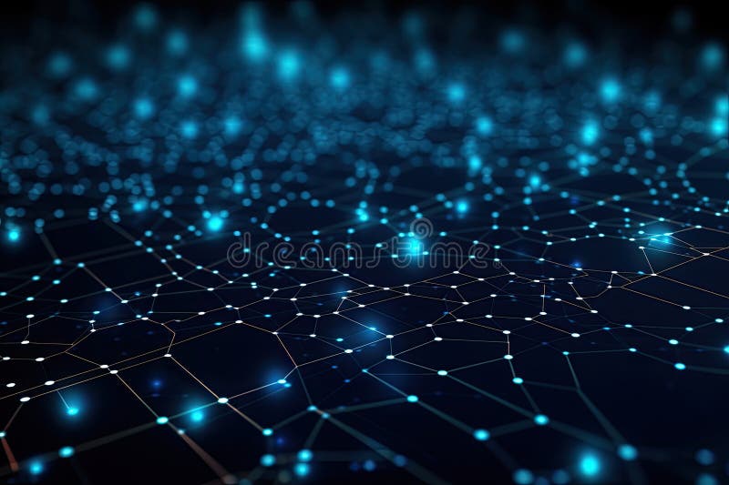 3d Rendering Of Abstract Digital Technology Background With Connecting