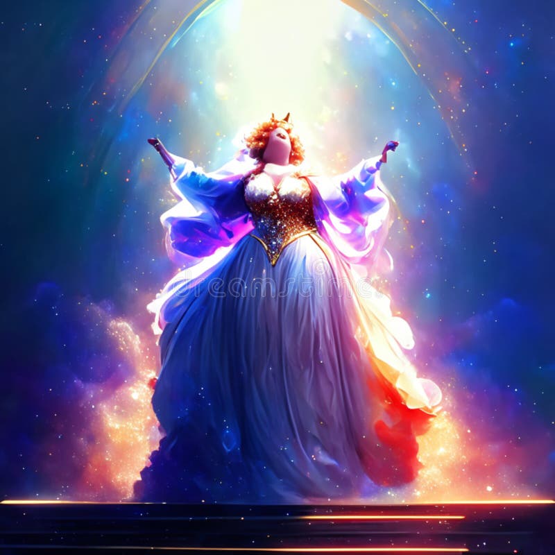 3d Rendering of an Angel in a Fantasy World with Light Rays Generative ...