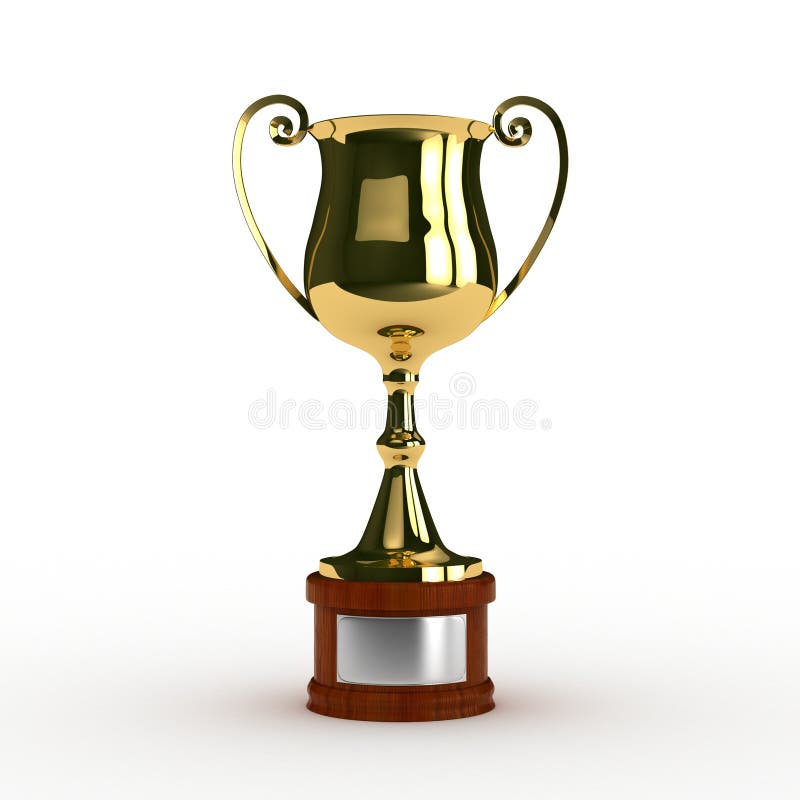 3d Rendering of Classic Trophy in Gold Stock Illustration ...