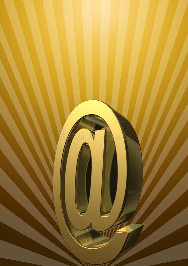 3D Rendering Gold At Symbol Picture. Image: 6136726