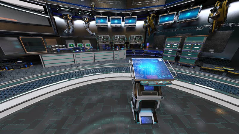 3D Rendering of the Inspection Room in the Spacecraft Stock ...
