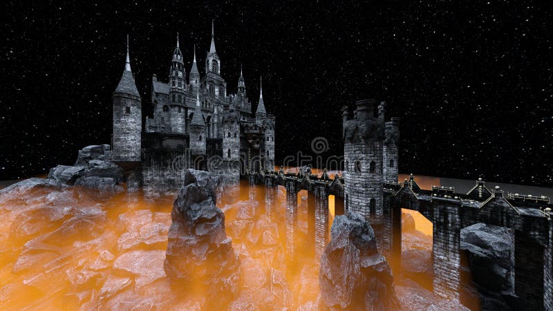 3D Rendering of the Skeleton Castle Stock Illustration - Illustration ...