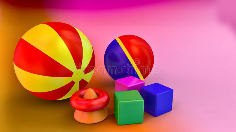 3D rendering toys stock illustration. Illustration of orange - 27091460