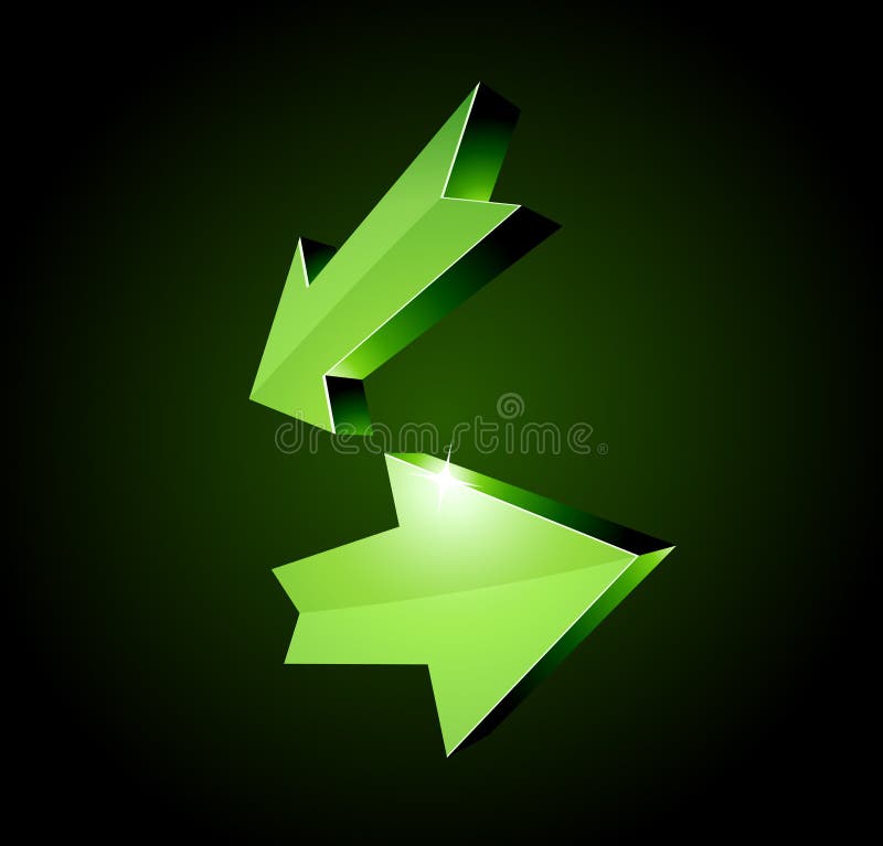3d return arrows. stock vector. Illustration of symbol - 13844237