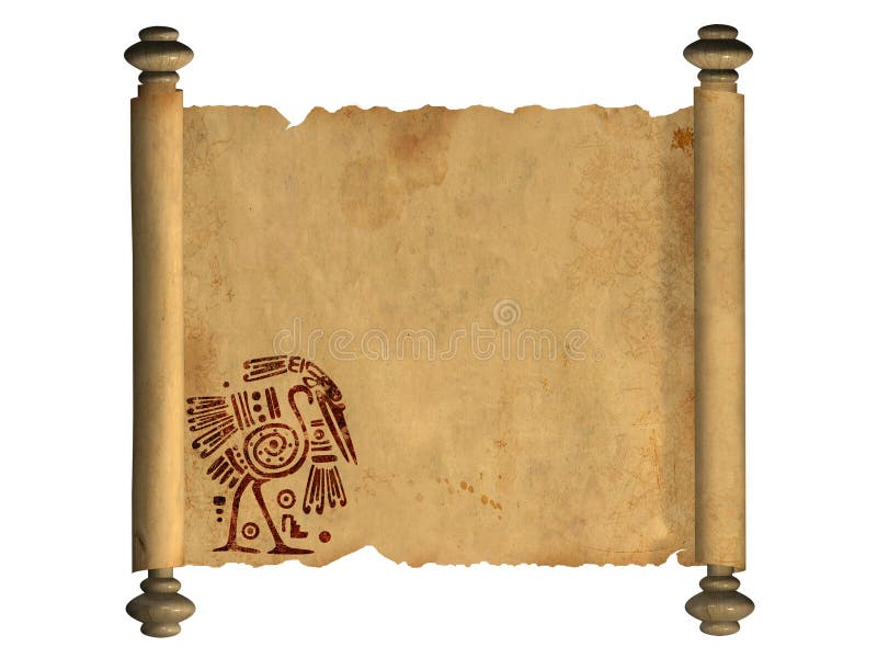 3d rol van oud perkament stock illustratie. Illustration of geometrisch ...