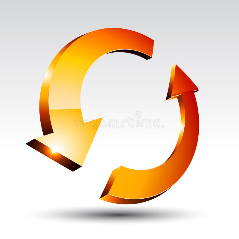 3d ronde pijl. stock illustratie. Illustration of dimensionaal - 13469571