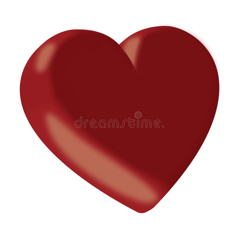 3d Rood Hart stock illustratie. Illustration of elegantie - 7772938