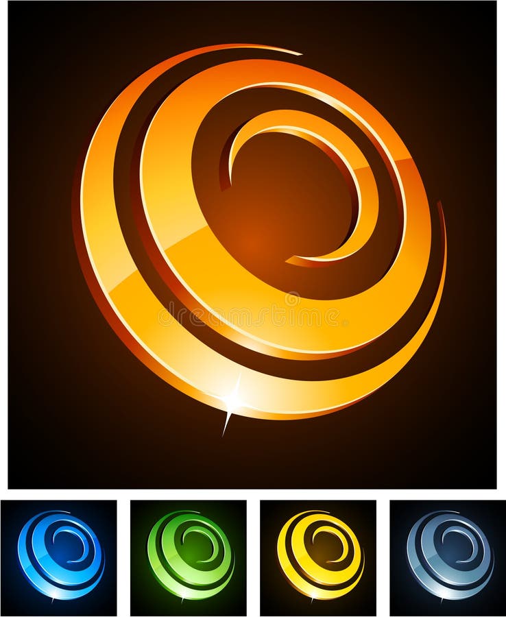 3d round emblems. stock vector. Illustration of shining - 20498029