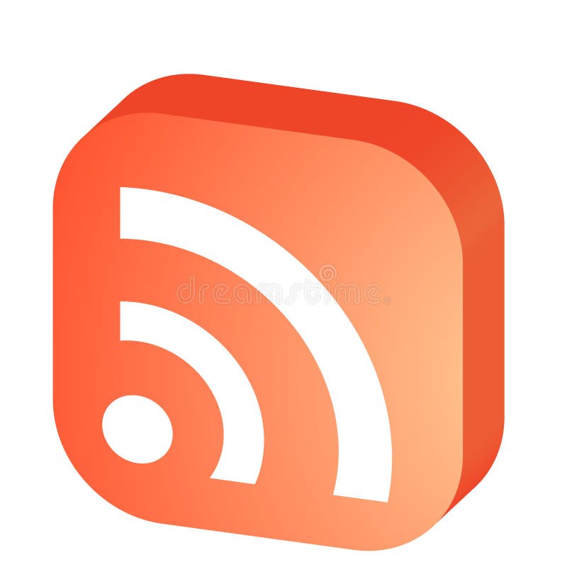 3D RSS Symbol stock vector. Illustration of icon, advice - 17547571