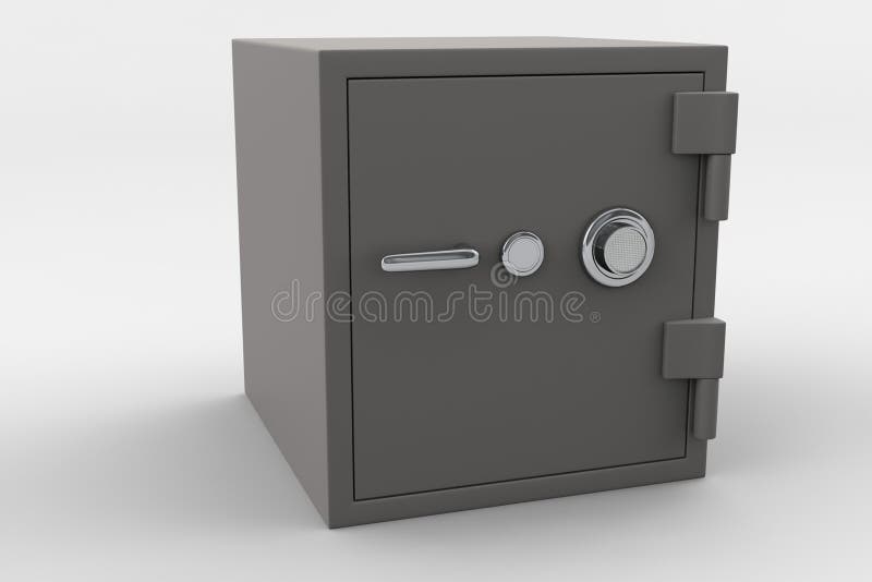 3D Safe stock illustration. Illustration of steel, finance - 17219486