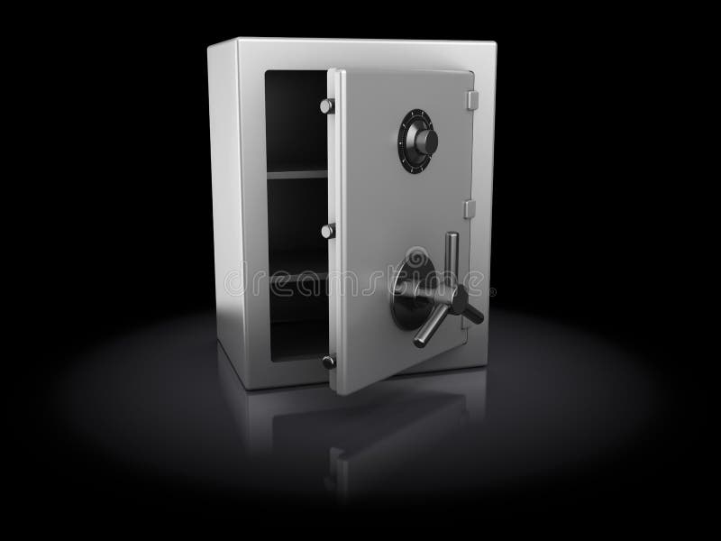 3d safe stock illustration. Illustration of secure, dark - 38179560