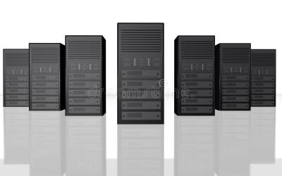 3D Server Farm Computer Illustration Stock Illustration - Illustration ...