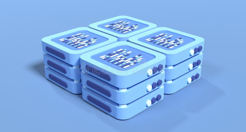 3D Server Icon. Computer Server 3d Render Icon. Cloud Computing Stock ...
