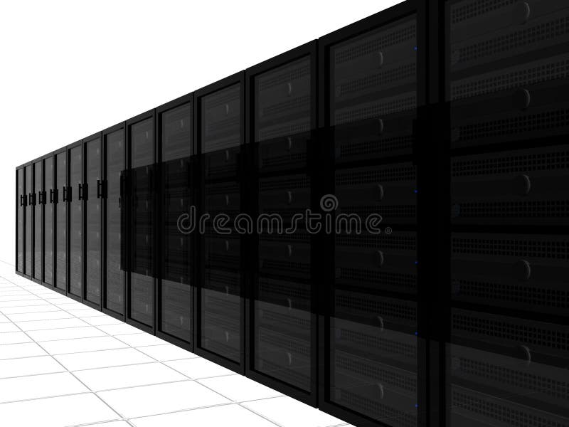 3D Server Racks stock illustration. Illustration of powered - 4117606