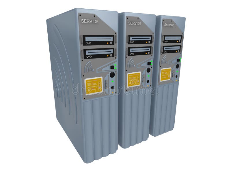 3d servers #3 stock illustration. Illustration of digital - 192749