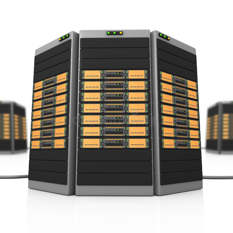 3d servers stock illustration. Illustration of hosting - 146653