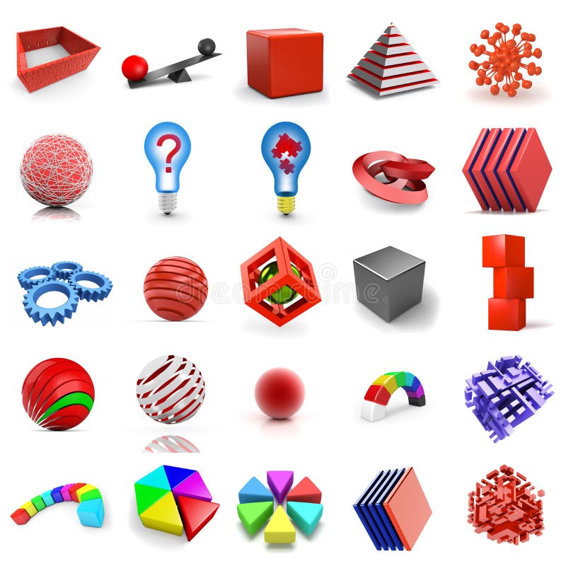 Basic Geometric Shapes with Cartoon Faces Stock Vector - Illustration ...