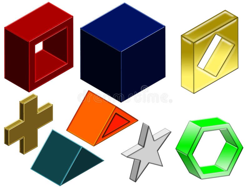 3D shapes stock illustration. Illustration of triangle - 7273541