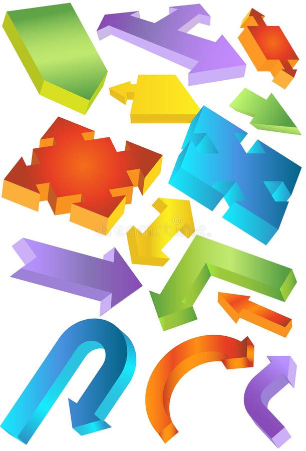 3d Vector Shapes Arrows Stock Illustrations – 318 3d Vector Shapes ...