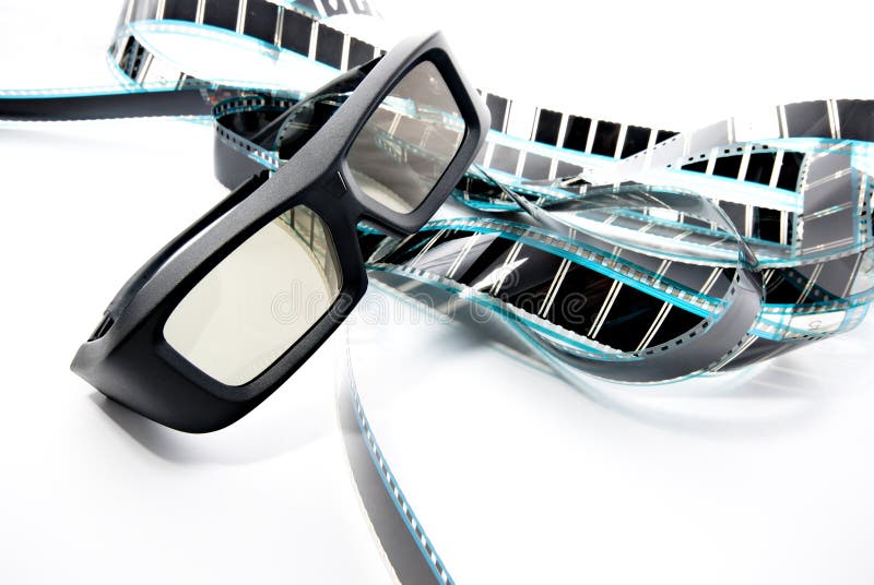 3D shutter glasses stock photo. Image of blue, isolated - 16659592
