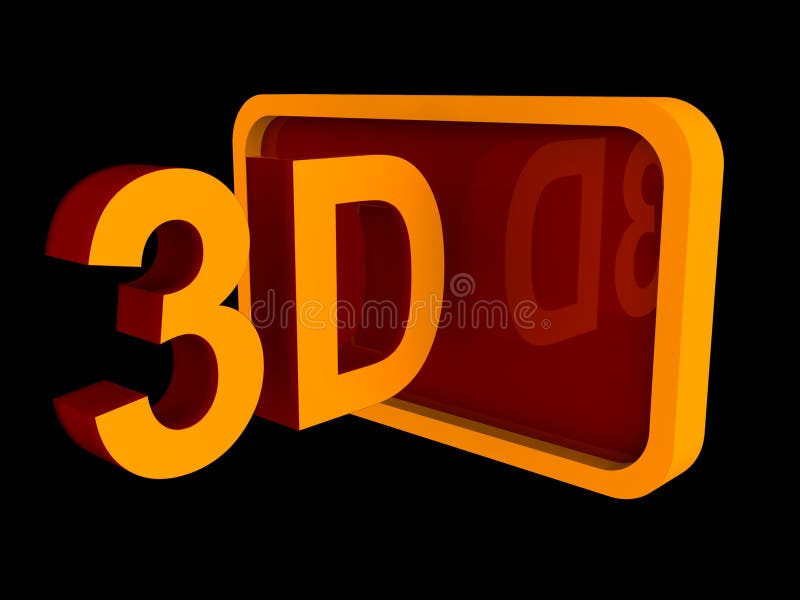 3d sign stock illustration. Illustration of three, design - 25181373