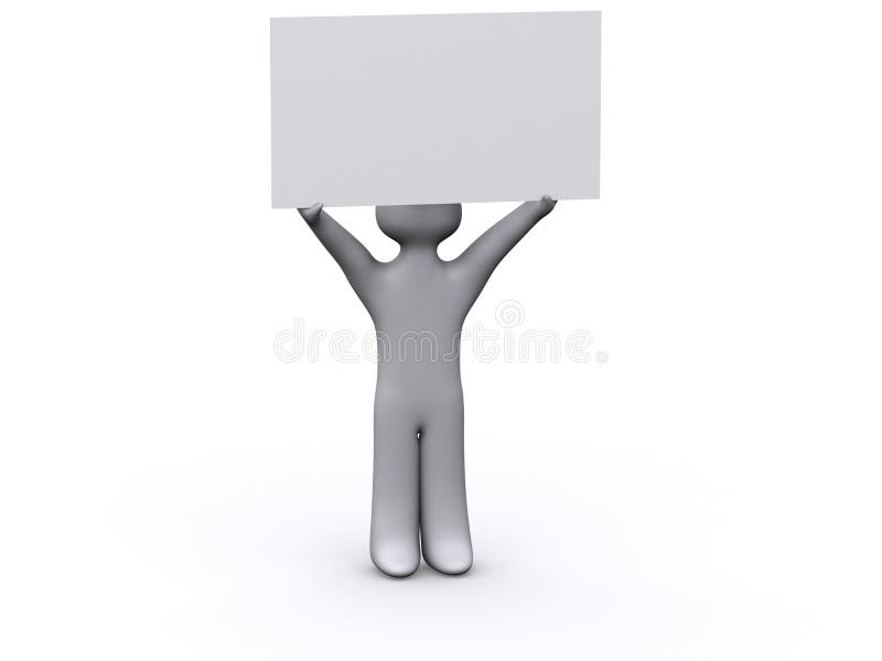 3d sign guy stock illustration. Illustration of watcher - 5221807