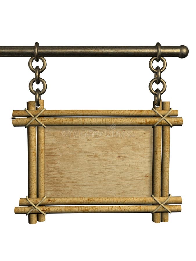 Old Wooden Medieval Tavern Signboard Isolated Stock Image - Image of ...