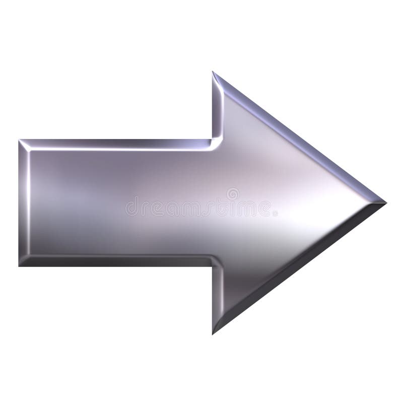 3D Silver Arrow stock illustration. Illustration of fancy - 2924330