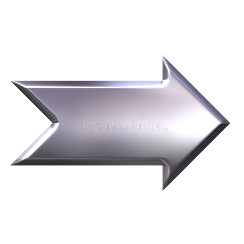 3D Silver Arrow stock illustration. Illustration of design - 3052374