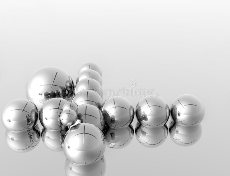 3D Silver balls stock illustration. Illustration of isolated - 28934734