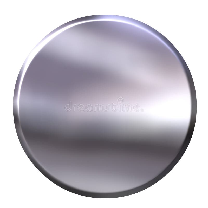 3D Silver Button stock illustration. Illustration of reflection - 3749588