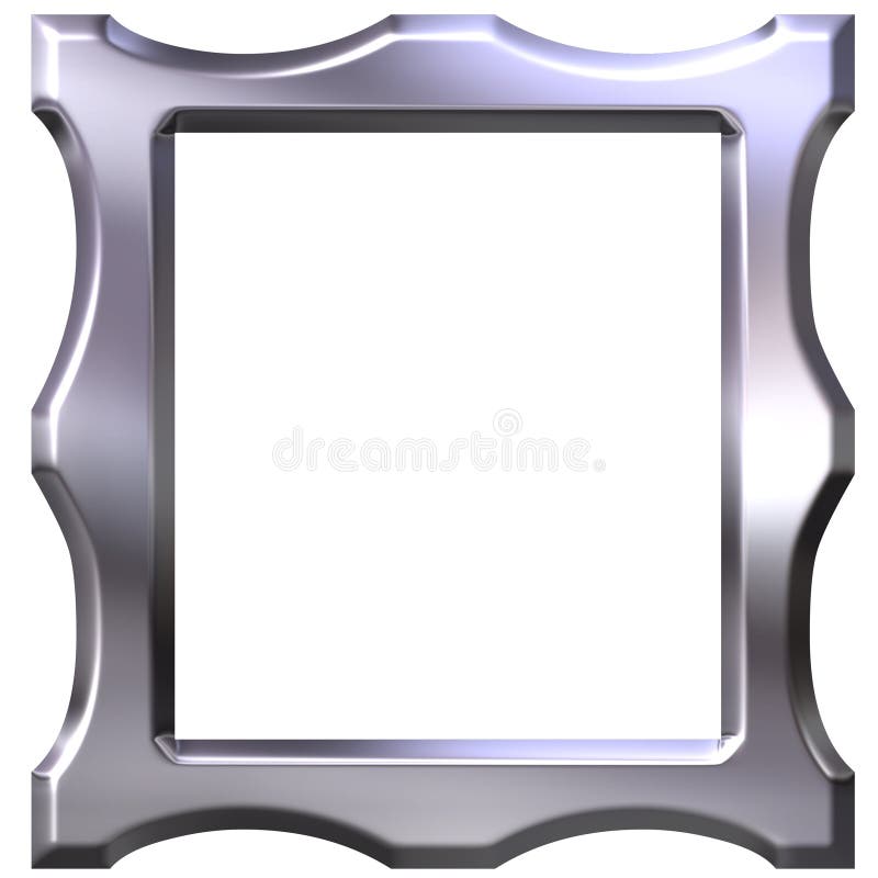 3D Silver Frame stock illustration. Illustration of graphic - 3252083