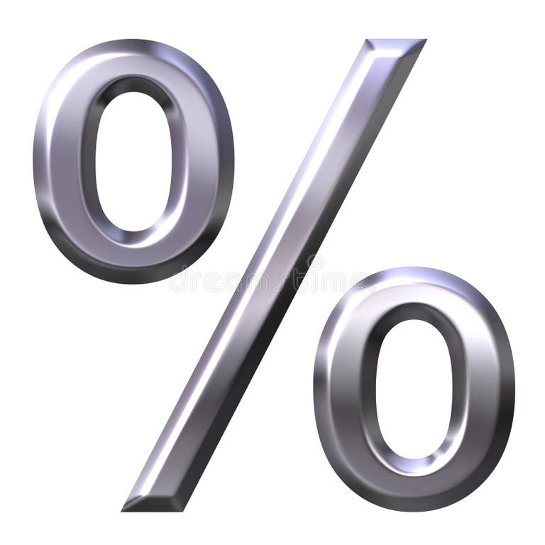 3d Silver Percentage Symbol Stock Illustrations – 981 3d Silver ...