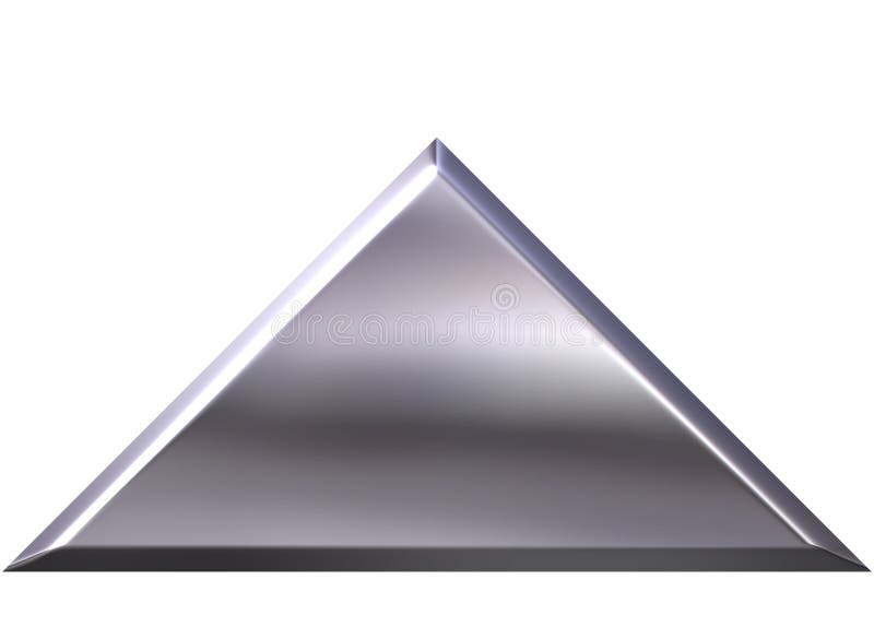 9 Silver Pyramids Triangle Metal Shapes Stock Illustration ...