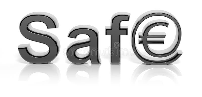 Silver Safe with Code and Handle Stock Illustration - Illustration of ...