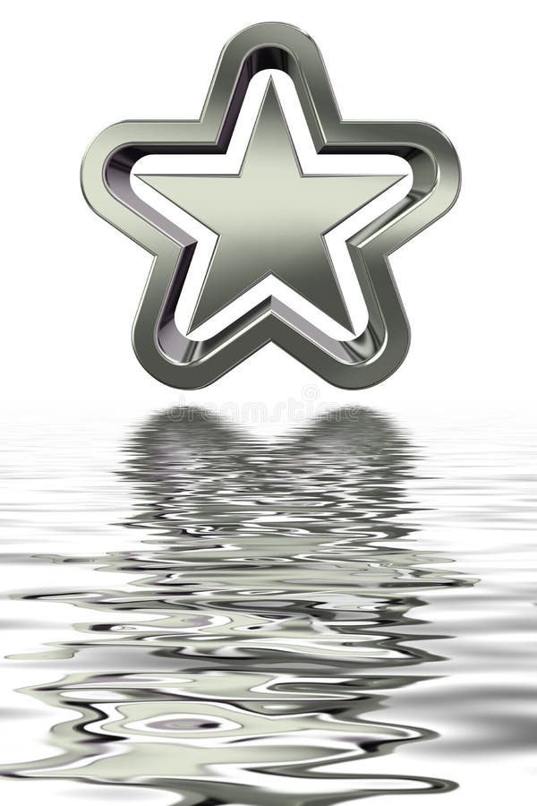 3D silver star stock illustration. Illustration of glow - 5053879