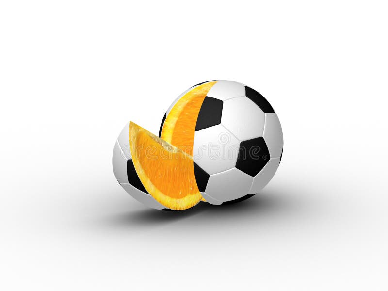 3D Slice Ball (Footborange) Stock Illustration - Illustration of ...