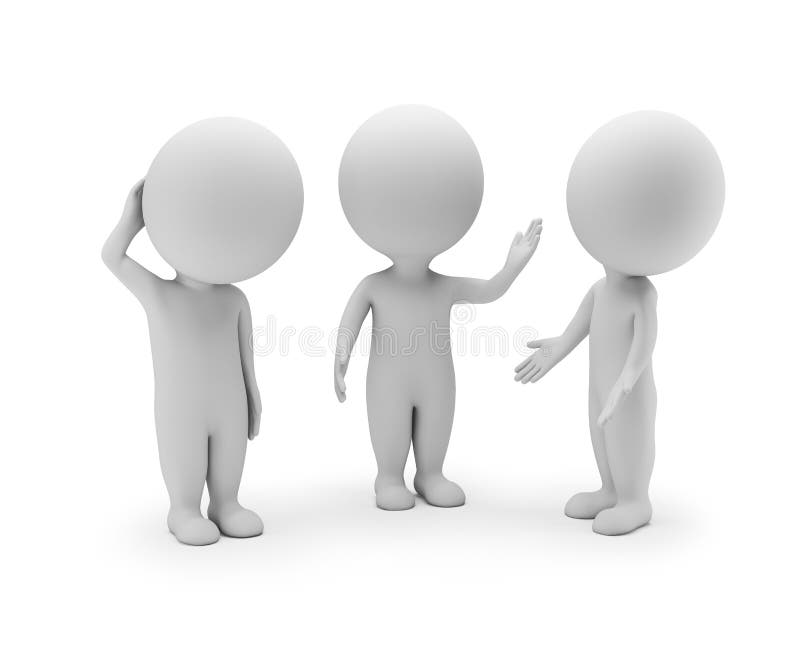 3d Small People Conversation Stock Illustrations – 151 3d Small People ...