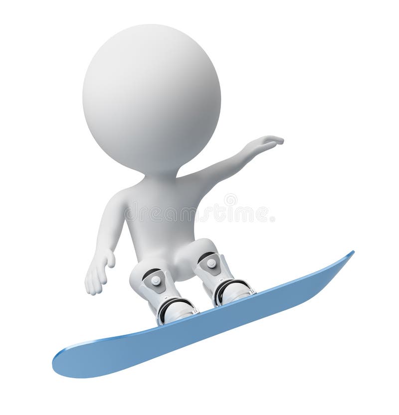 Cute 3d snowboard stock illustration. Illustration of little - 1772024