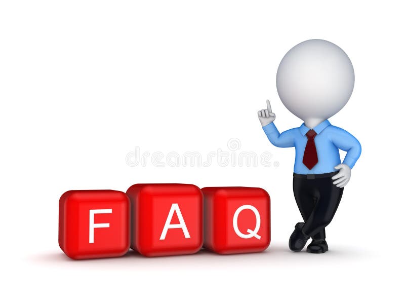 FAQ icon - 3d man stock illustration. Illustration of graphic - 19547499