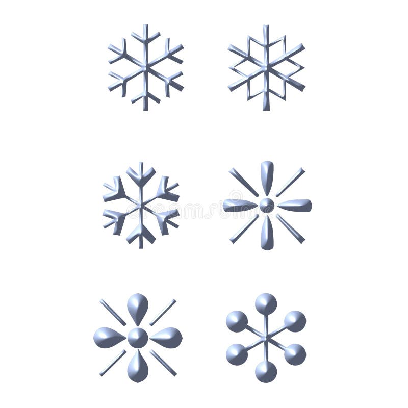 3D Snow Flakes stock illustration. Illustration of snow - 3301109
