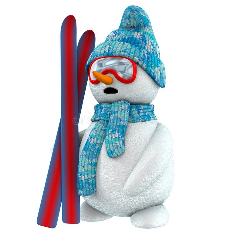 Cute Snowman Skier Stock Illustrations – 182 Cute Snowman Skier Stock ...