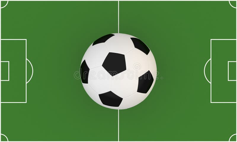 3d Soccer field stock illustration. Illustration of playground - 24798116