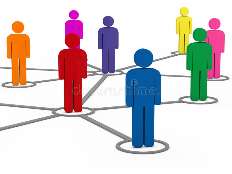 3d Social Communication People Network Stock Illustration ...