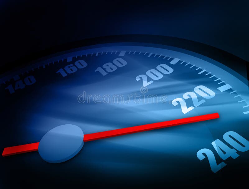 Speedometer - Going Too Fast Stock Illustration - Illustration of black ...