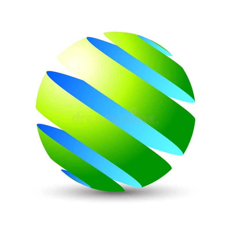 3D Sphere Logo stock illustration. Illustration of sphere - 27438218