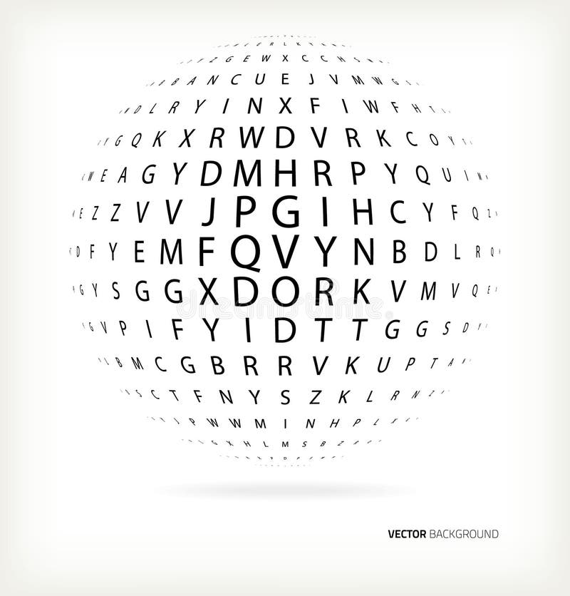 3D sphere of text stock vector. Illustration of management - 37550622