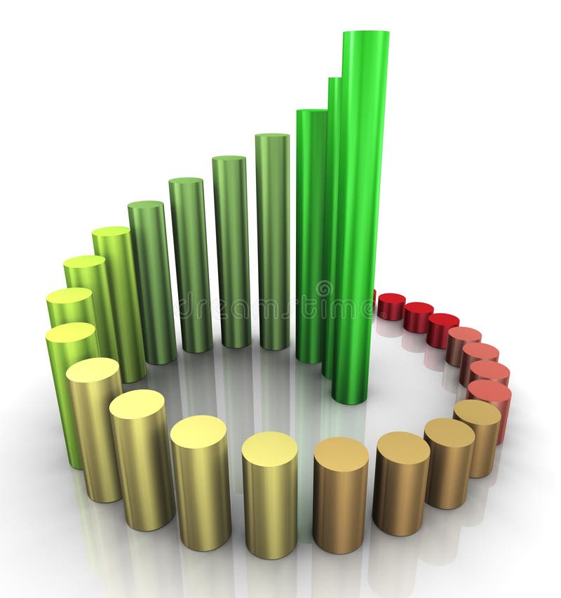 3d spiral progress bars stock illustration. Illustration of finance ...