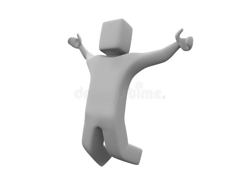 3d springende persoon stock illustratie. Illustration of samenvatting ...