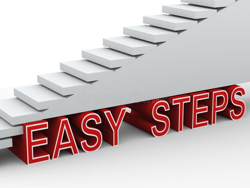 3d stairs easy steps stock illustration. Illustration of direction ...